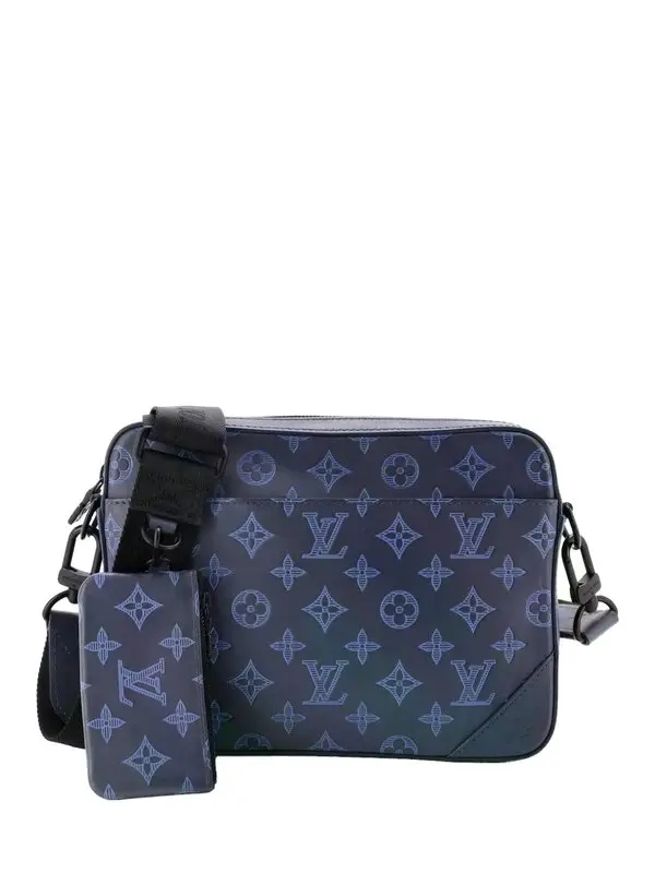 LOUIS VUITTON Monogram Shadow Leather Crossbody Bag - Blue