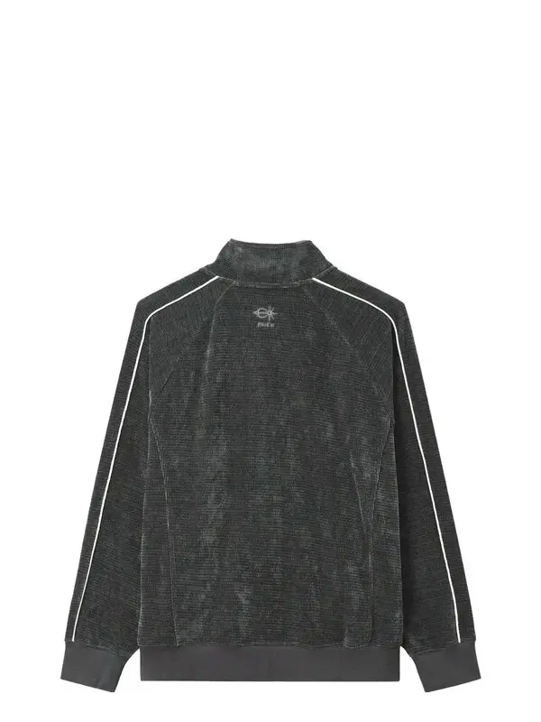FIVE CM Corduroy-effect Frog-fastening Sweatshirt - Grey