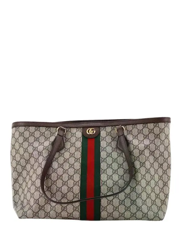 Gucci Ophidia Shopping Gg Coated Canvas Medium Tote Bag - Brown