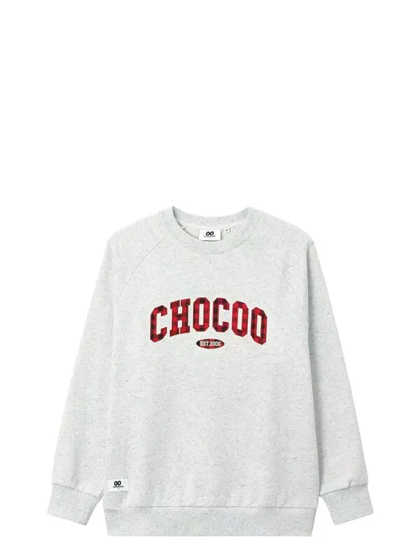 CHOCOOLATE Logo-appliqué Raglan-sleeve Sweatshirt - Grey