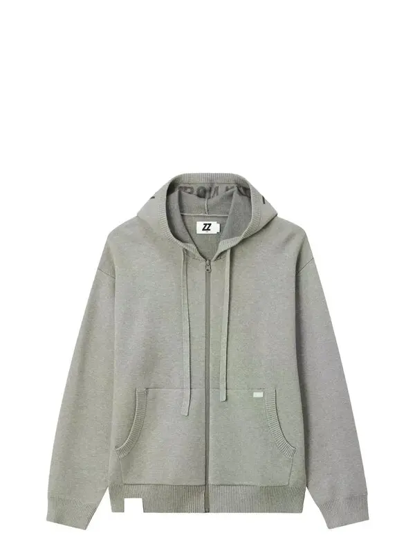 Izzue Logo-print Zip-up Hoodie - Grey