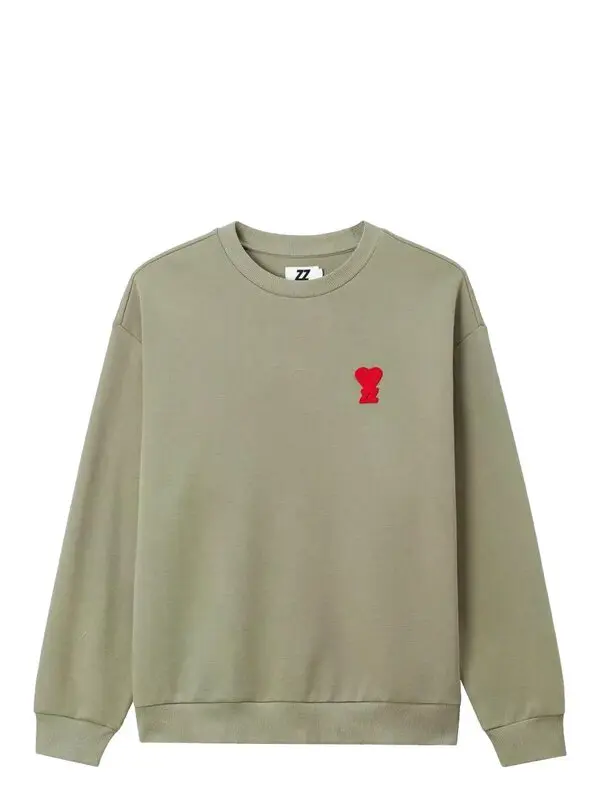 Izzue Heart Patch Sweater - Green