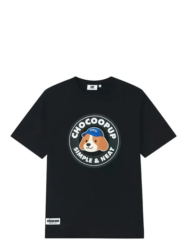 CHOCOOLATE Graphic-print Cotton T-shirt - Black