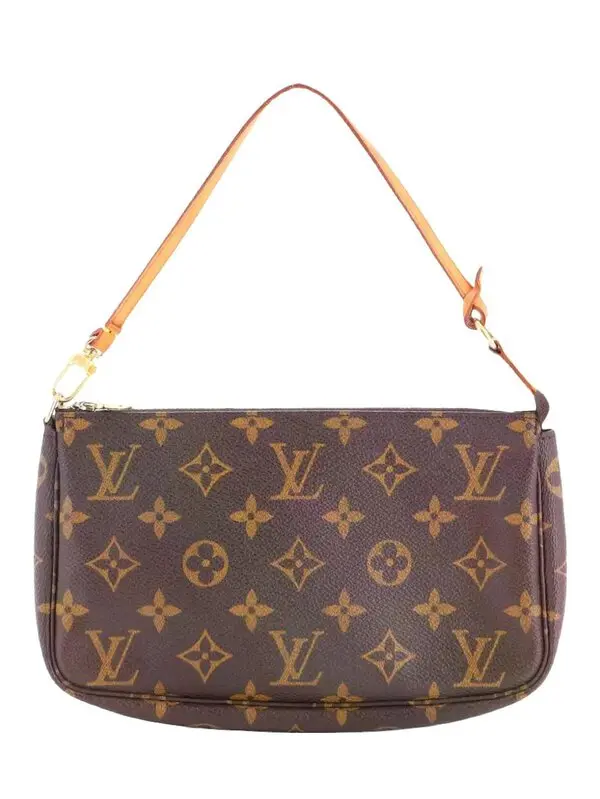 LOUIS VUITTON Monogram Canvas Pochette Accessories Clutch Bag - Brown