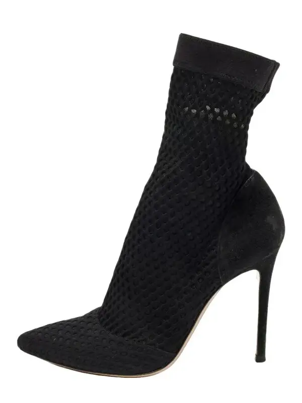 GIANVITO ROSSI Knit-fabric Ankle Boots - Black