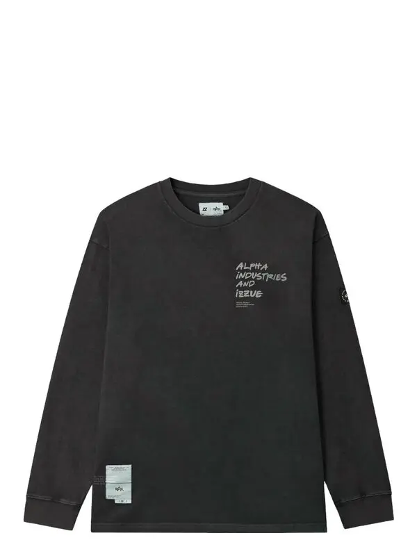 Izzue Logo-print Long-sleeve T-shirt - Black