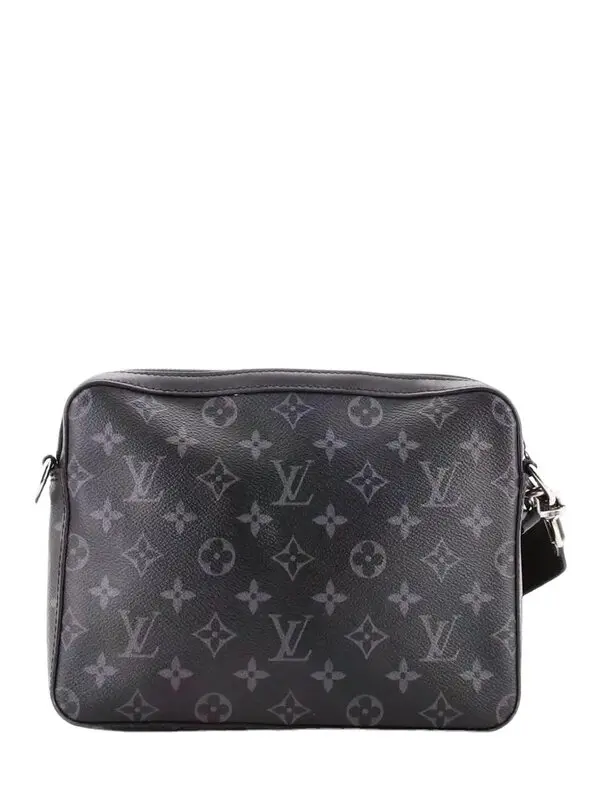 LOUIS VUITTON Trio Messenger Bag Reverse Monogram Eclipse Canvas Cross Body Bag - Black