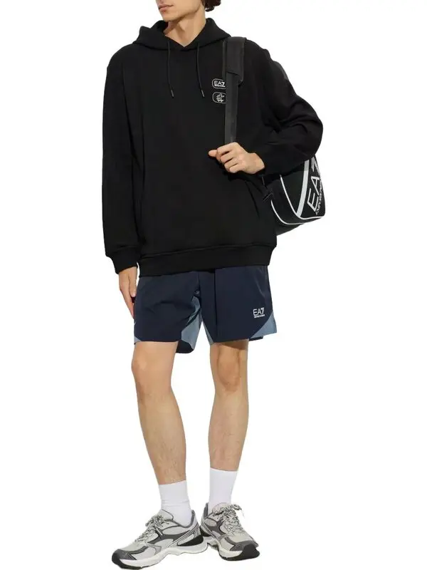 EA7 Logo-patch Hoodie - Black