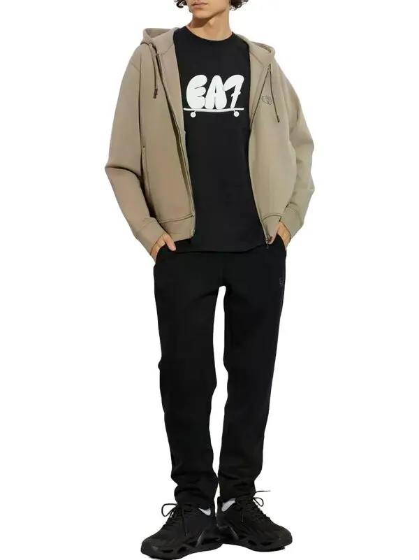 EA7 Logo-print Short-sleeve T-shirt - Black