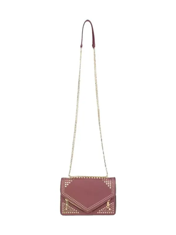 KAT MACONIE Evelyn Stud-embellished Shoulder Bag - Red