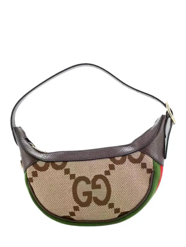 Gucci Jumbo Gg Canvas Mini Hobo Bag - Brown