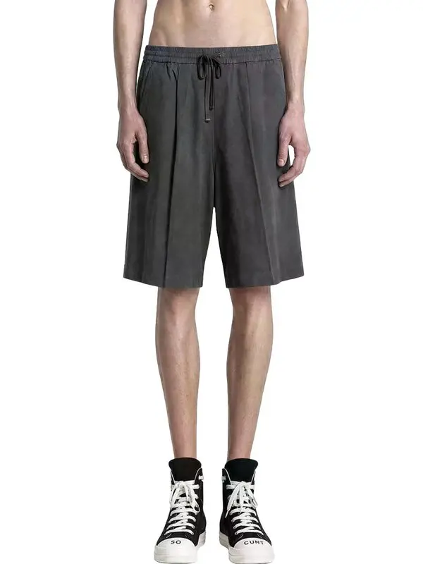 Fear Of God Cotton-twill Relaxed Drawstring Shorts - Grey
