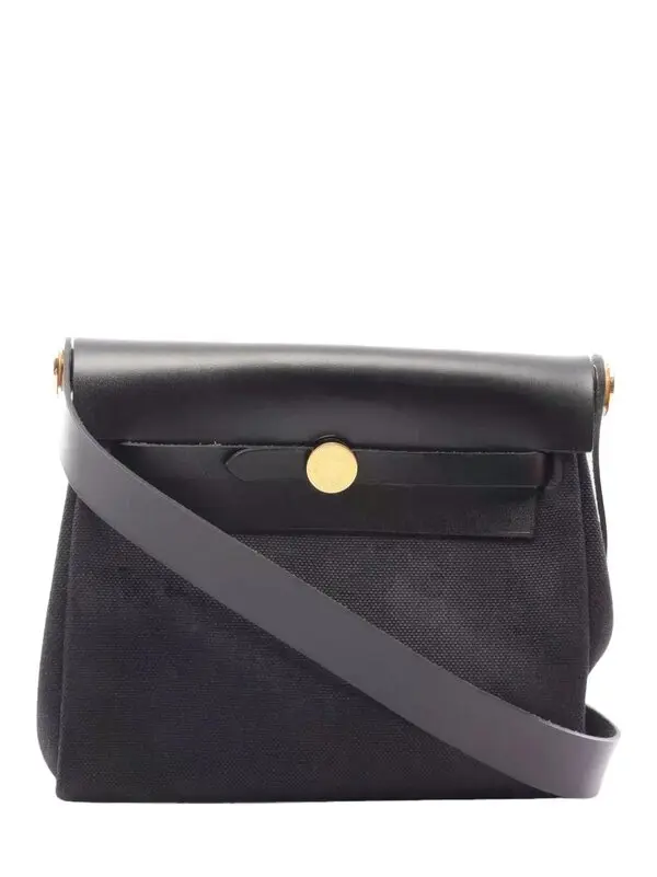 Hermès Mini Herbag Zip Shoulder Bag - Black