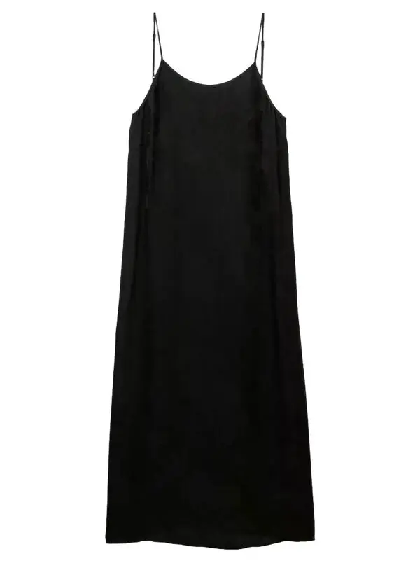 UMA WANG Velvet-effect Panelled Slip Dress - Black