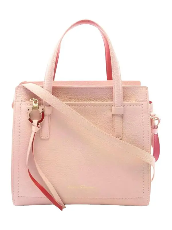 FERRAGAMO Gancini Amy Satchel Bag - Pink
