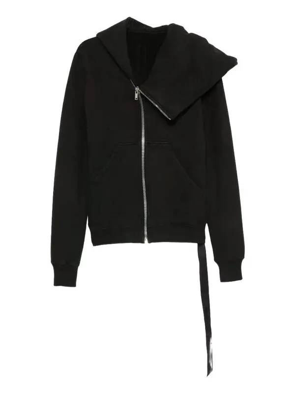 Rick Owens Asymmetric-zip Hoodie - Black