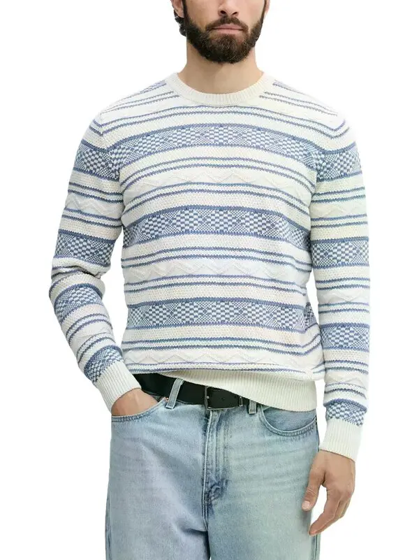 Guess Fair Isle Cable-knit Sweater - Neutrals