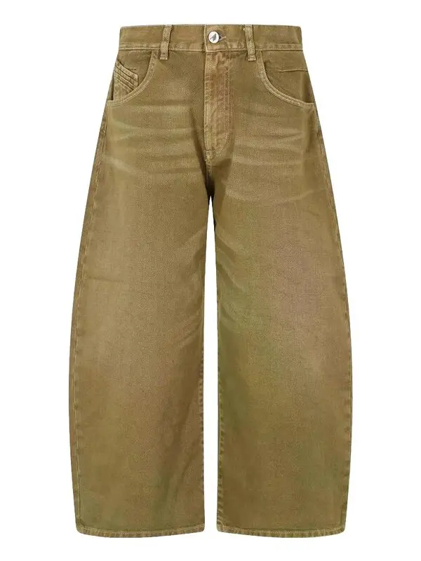 Attico Faded Wide-leg Jeans - Green