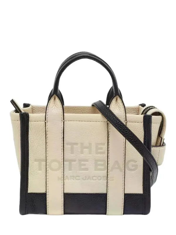 Marc Jacobs The Colorblock Mini Leather Tote Bag - Neutrals