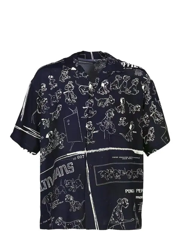 PORTER CLASSIC X Disney 101 Dalmatians Aloha Shirt - Blue
