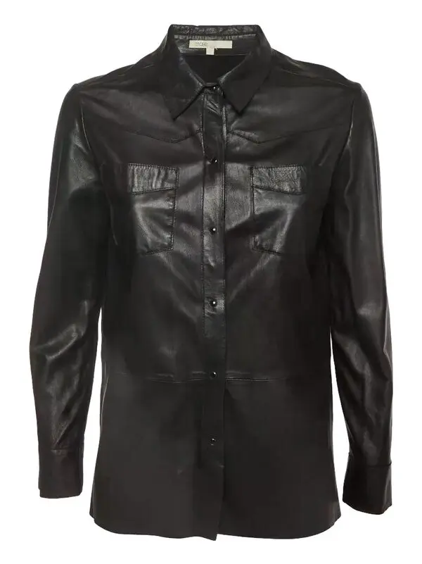 Maje Fedda Button-down Shirt Jacket - Black