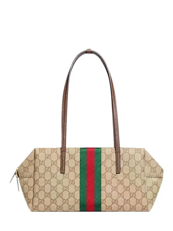Gucci Gg Supreme Web Medium Tote Bag - Neutrals