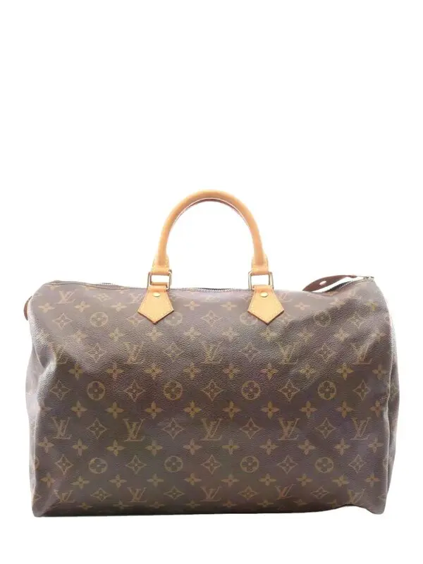 LOUIS VUITTON Monogram Speedy Luggage Bag - Brown