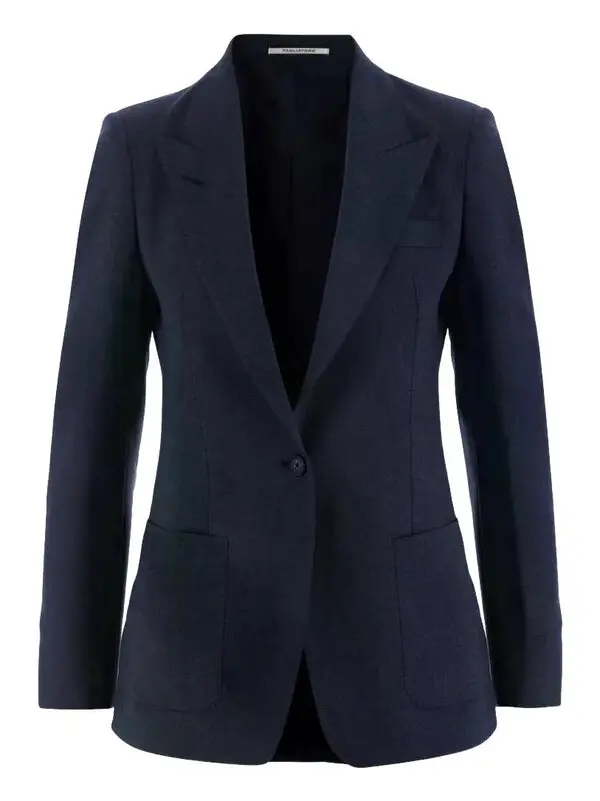 Tagliatore Peak-lapel Single-breasted Blazer - Blue