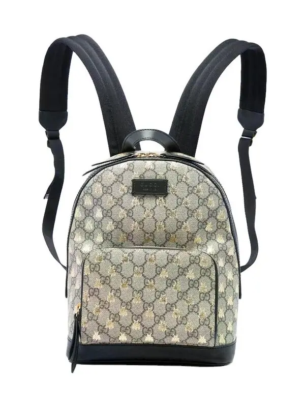 Gucci 2016-2026 Small Gg Supreme Bee Backpack - Neutrals