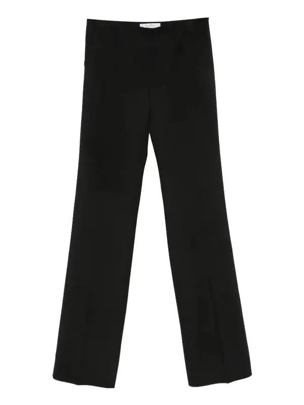 Max Mara Pressed-crease Straight-leg Trousers - Black