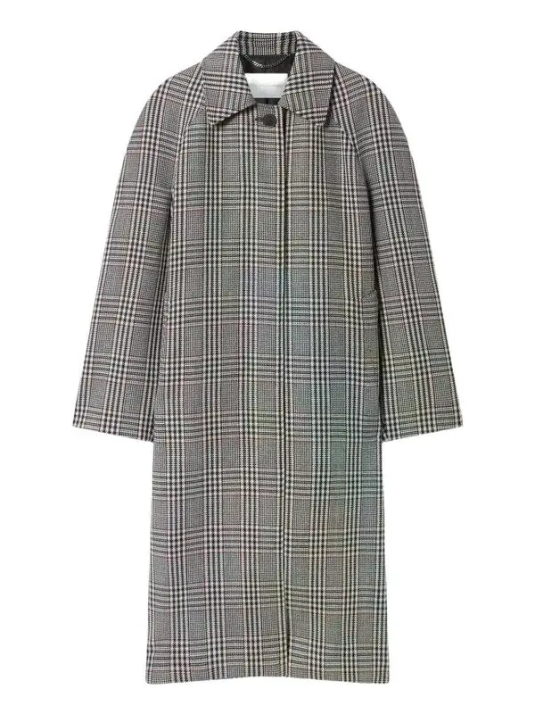 Stella McCartney Prince Of Wales Check Belted Coat - Grey