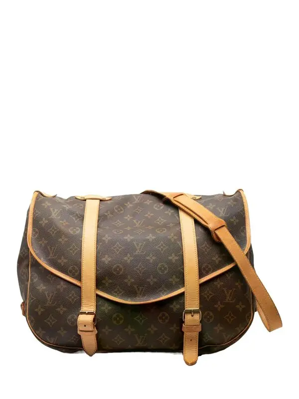 LOUIS VUITTON Monogram Saumur 43 Travel Bag - Brown