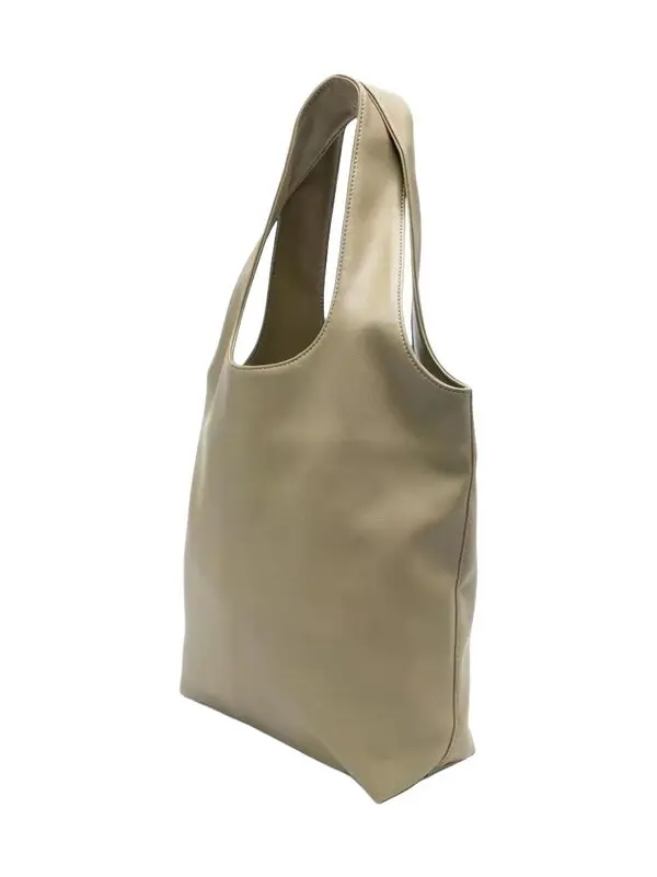A.p.c. Logo-print Leather Tote Bag - Neutrals