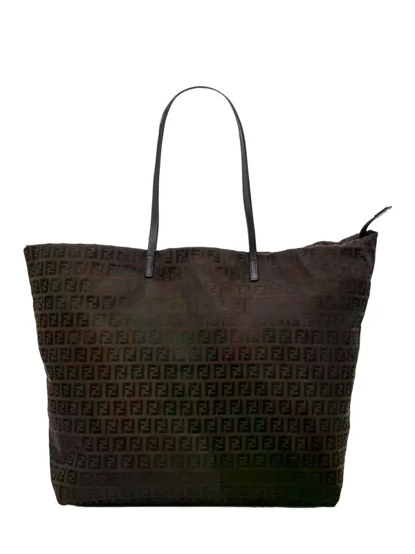 Fendi Zucchino Canvas Tote Bag - Brown