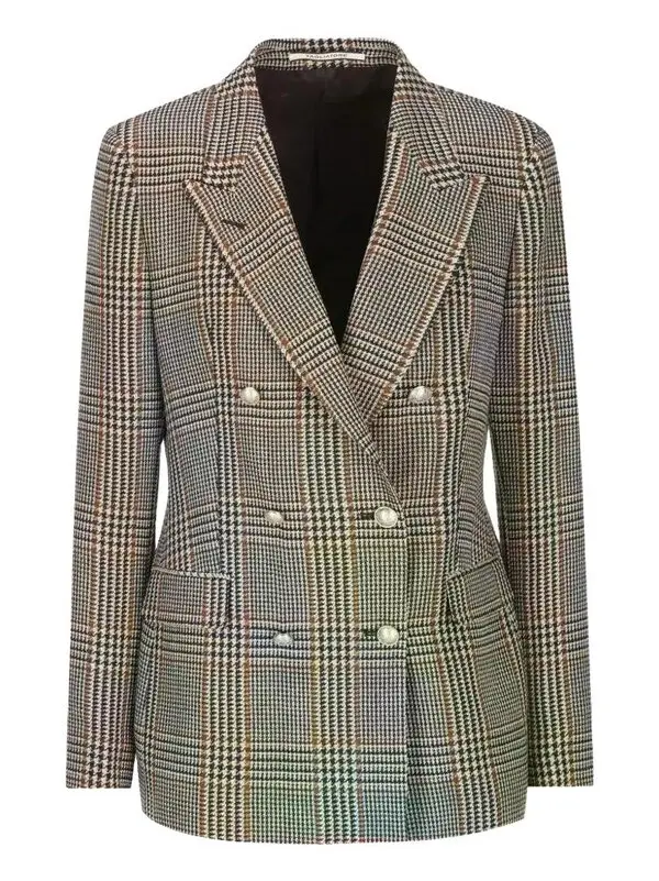 Tagliatore Checked Double-breasted Blazer - Brown