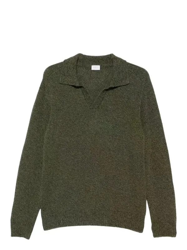 04651 / A TRIP IN A BAG Polo-collar Sweater - Green