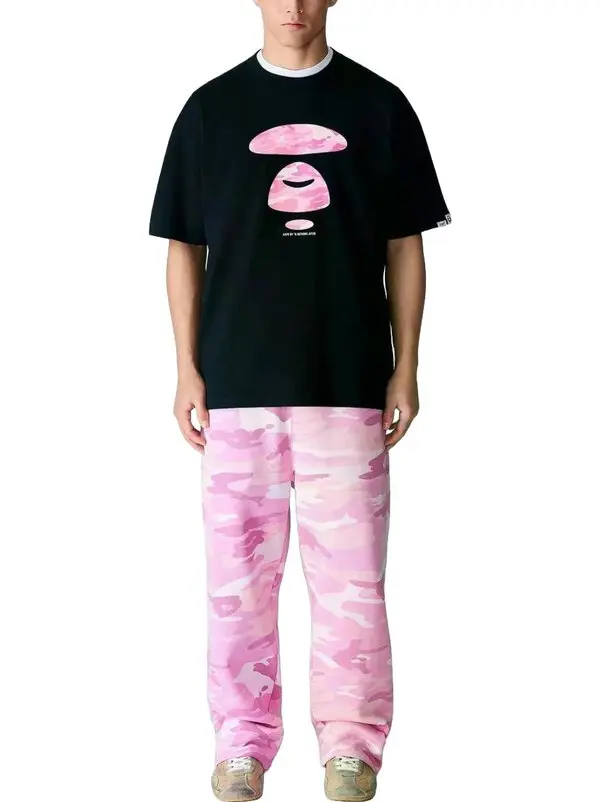 AAPE BY *A BATHING APE Moonface Graphic-print T-shirt - Black