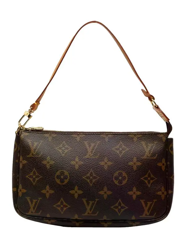 LOUIS VUITTON Monogram Canvas Pochette Accessoires Shoulder Bag - Brown