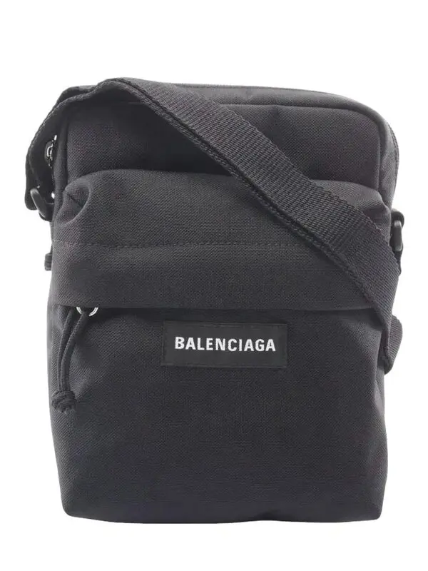 Balenciaga 2018-2026 Nylon Explorer Crossbody Bag - Black