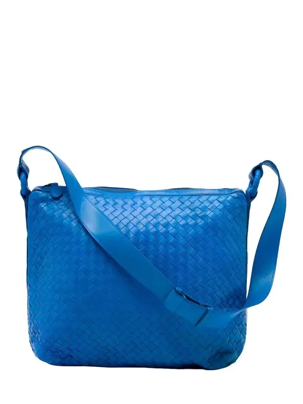 Bottega Veneta 2012-2026 Nappa Intrecciato Shoulder Bag - Blue
