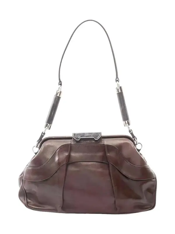 Celine 2000s Leather Shoulder Bag - Brown