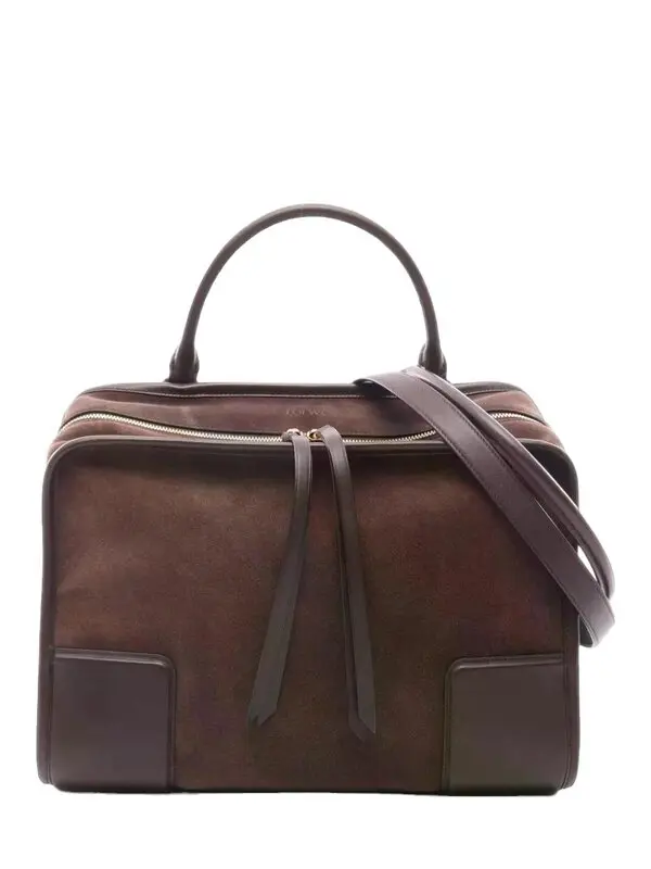 Loewe Amazona Suede Handbag - Brown
