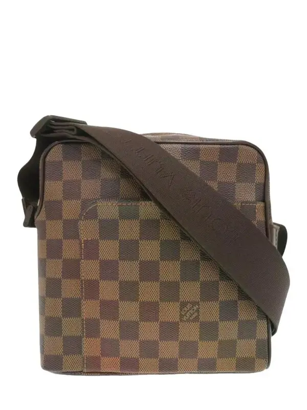 LOUIS VUITTON 2006 Damier Ebene Olav Pm Cross Body Bag - Brown