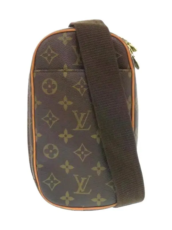 LOUIS VUITTON 2002 Monogram Pochette Gange Crossbody Bag - Brown