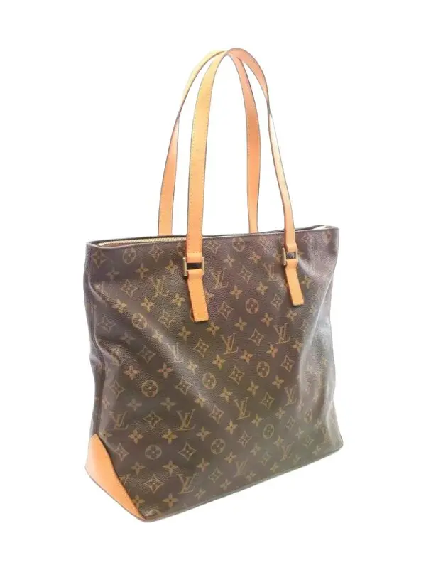 LOUIS VUITTON 2004 Cabas Mezzo Monogram Tote Bag - Brown