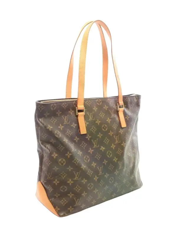 LOUIS VUITTON 2004 Cabas Mezzo Monogram Tote Bag - Brown