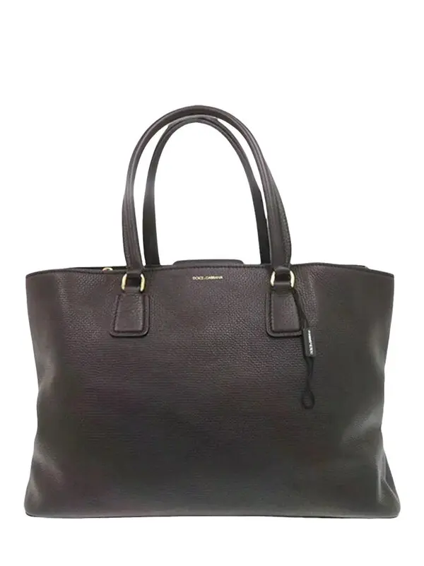 Dolce & Gabbana Textured Calfskin Clara Tote Bag - Black