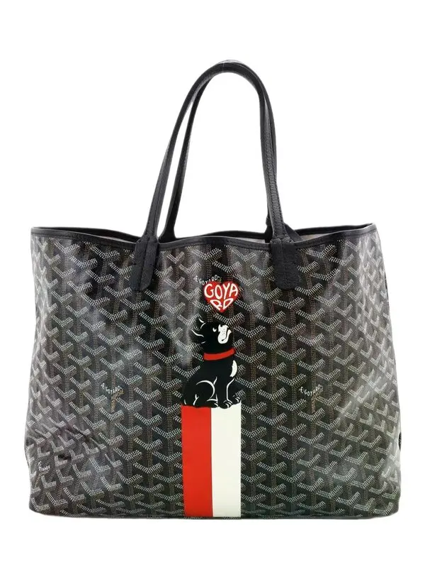 Goyard Saint Louis Printed Coated Canvas Pm Tote Bag - Black