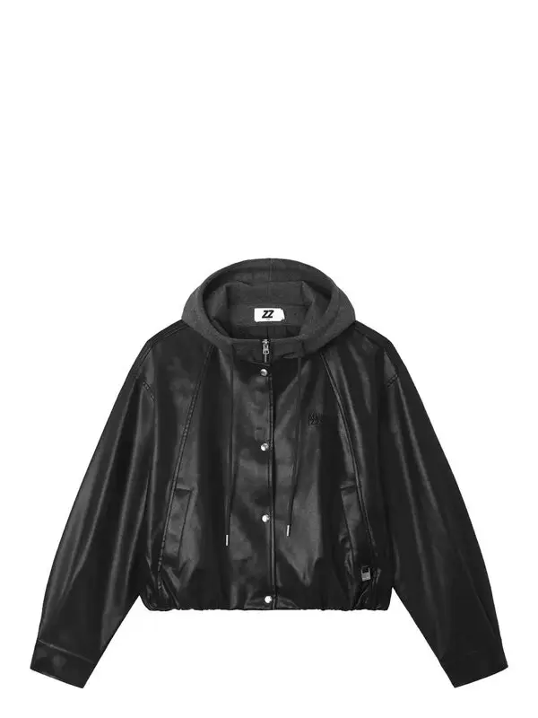 Izzue Logo-embroidered Hooded Jacket - Black