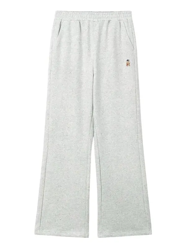 CHOCOOLATE Logo-patch Wide-leg Track Pants - Grey